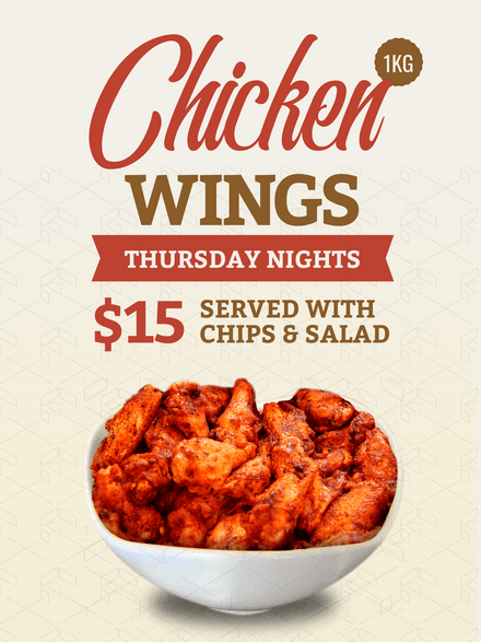 Chicken Wings - Poster Template - Easil