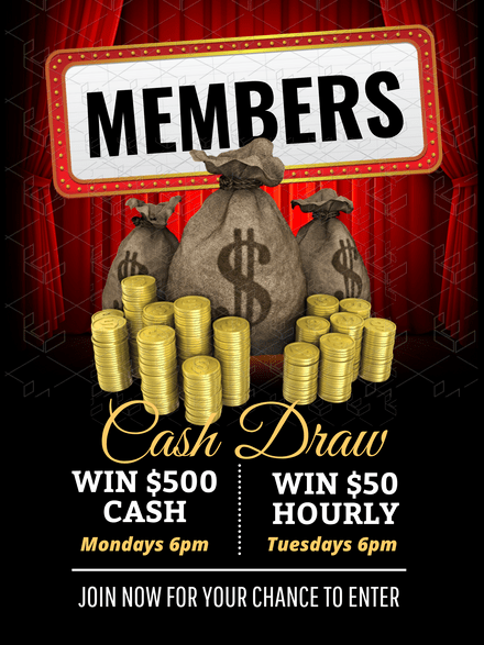 Members Cash Draw - Poster Template - Easil
