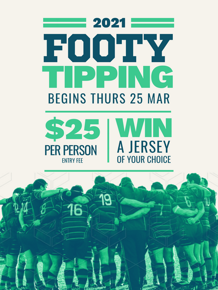 Footy Tipping - Poster Template - Easil