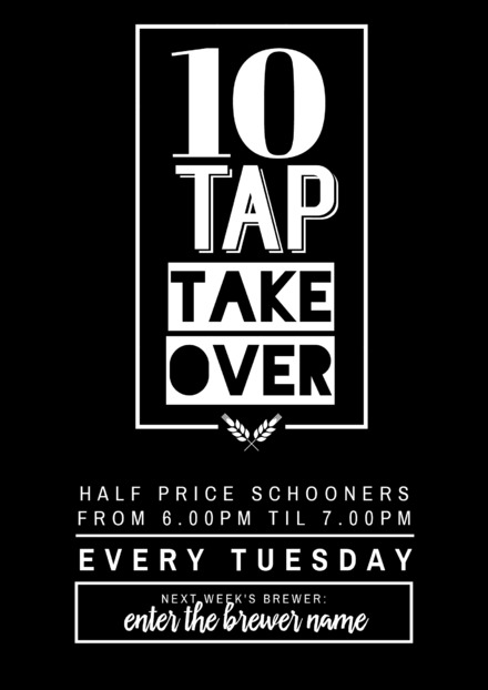 10 Tap Takeover - Poster Template - Easil