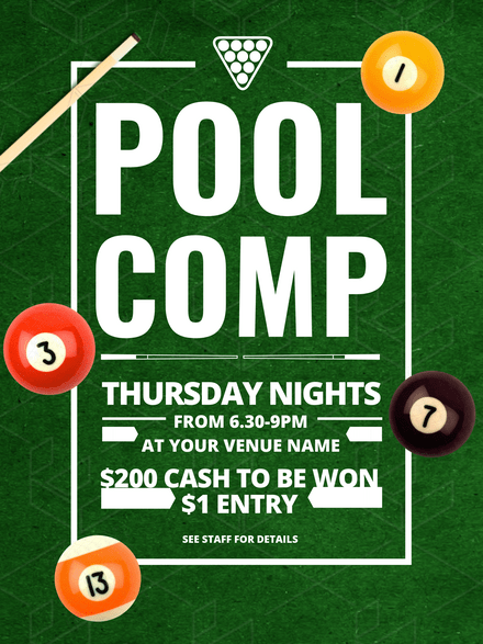 Pool Comp - Poster Template - Easil