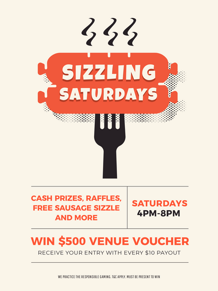Sizzling Saturdays - Poster Template - Easil