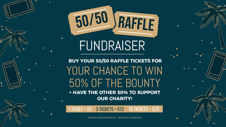 50/50 Raffle Fundraiser - Landscape TV HD Template - Easil