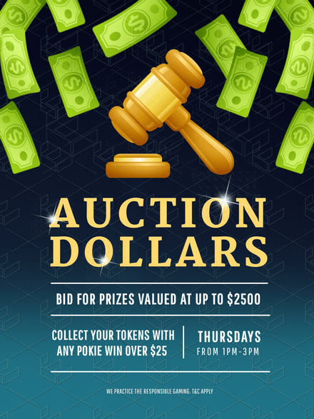 Auction Dollars - Poster Template - Easil