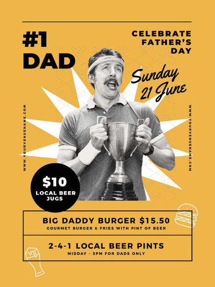 Number 1 Dad Father's Day Template - Poster - Easil