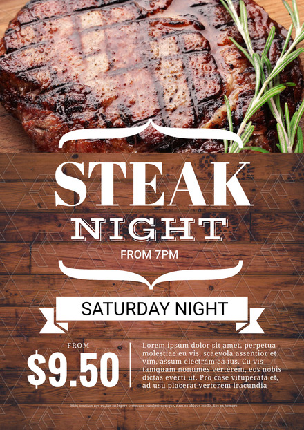 Mega Meat Raffle - Blue & Red Template - Poster - Easil