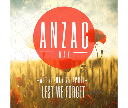 Anzac Day Template with Circle heading and field of poppies background ...