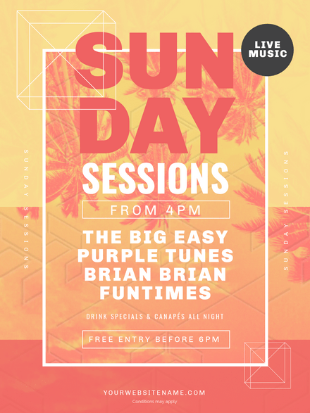 Sunday Sessions - Poster Template - Easil